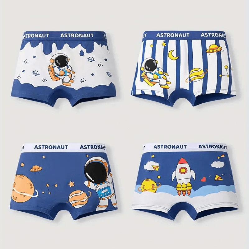 Astronaut Boxer Briefs (Pack of 4) – KiddlyCuddly